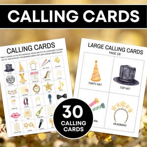 30 New Years Bingo Cards Printable Game, New Years Eve Bingo Boards ...