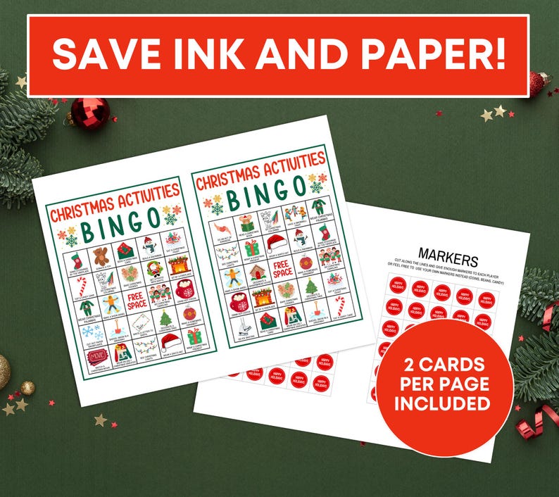 90 Christmas Bingo Card Printable Game,christmas Bingo Board,christmas ...