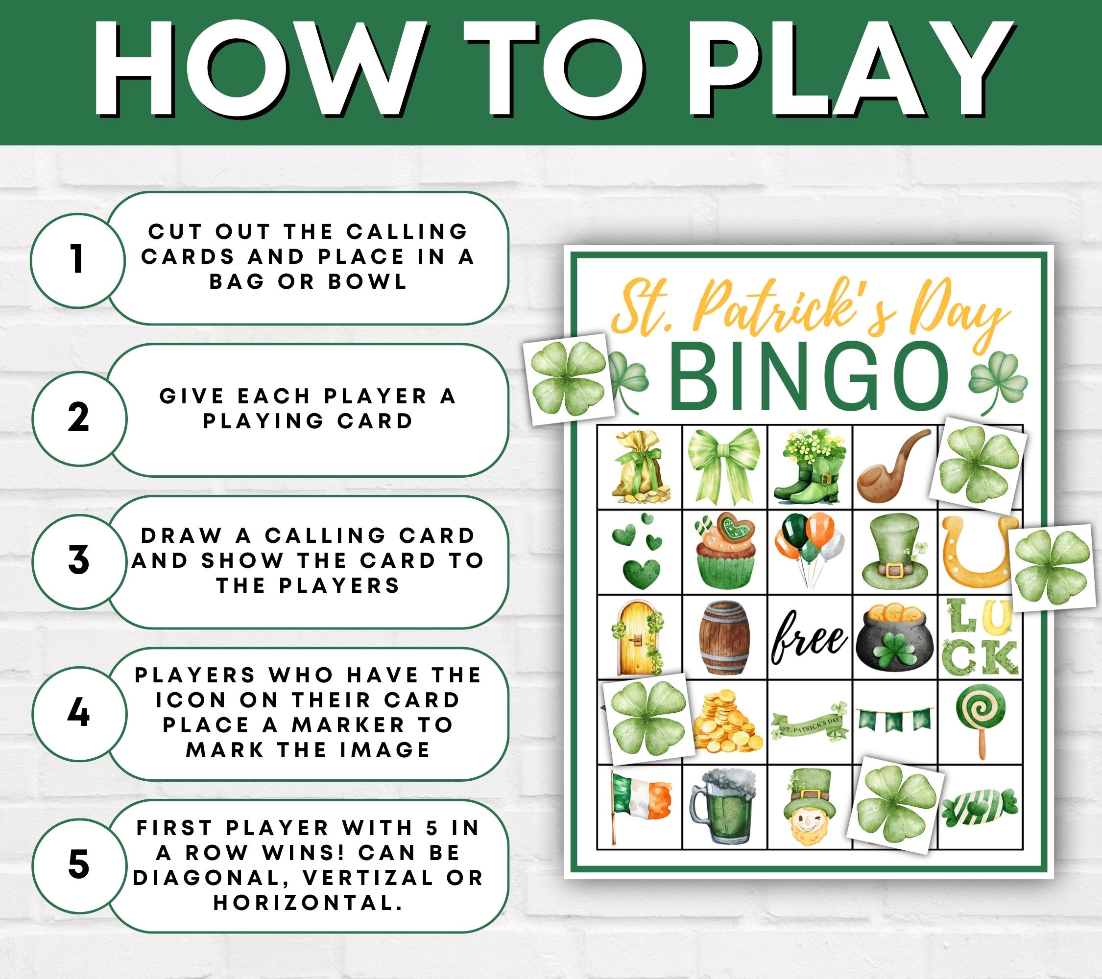 30 St Patricks Day Bingo Cards Game Printable, St Patrick Bingo Boards ...