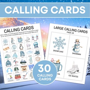 30 Winter Bingo Cards Printable Game,winter Bingo Board Activity for ...