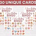30 Baking Bingo Game Cards Printable, Baking Birthday Party Bingo ...