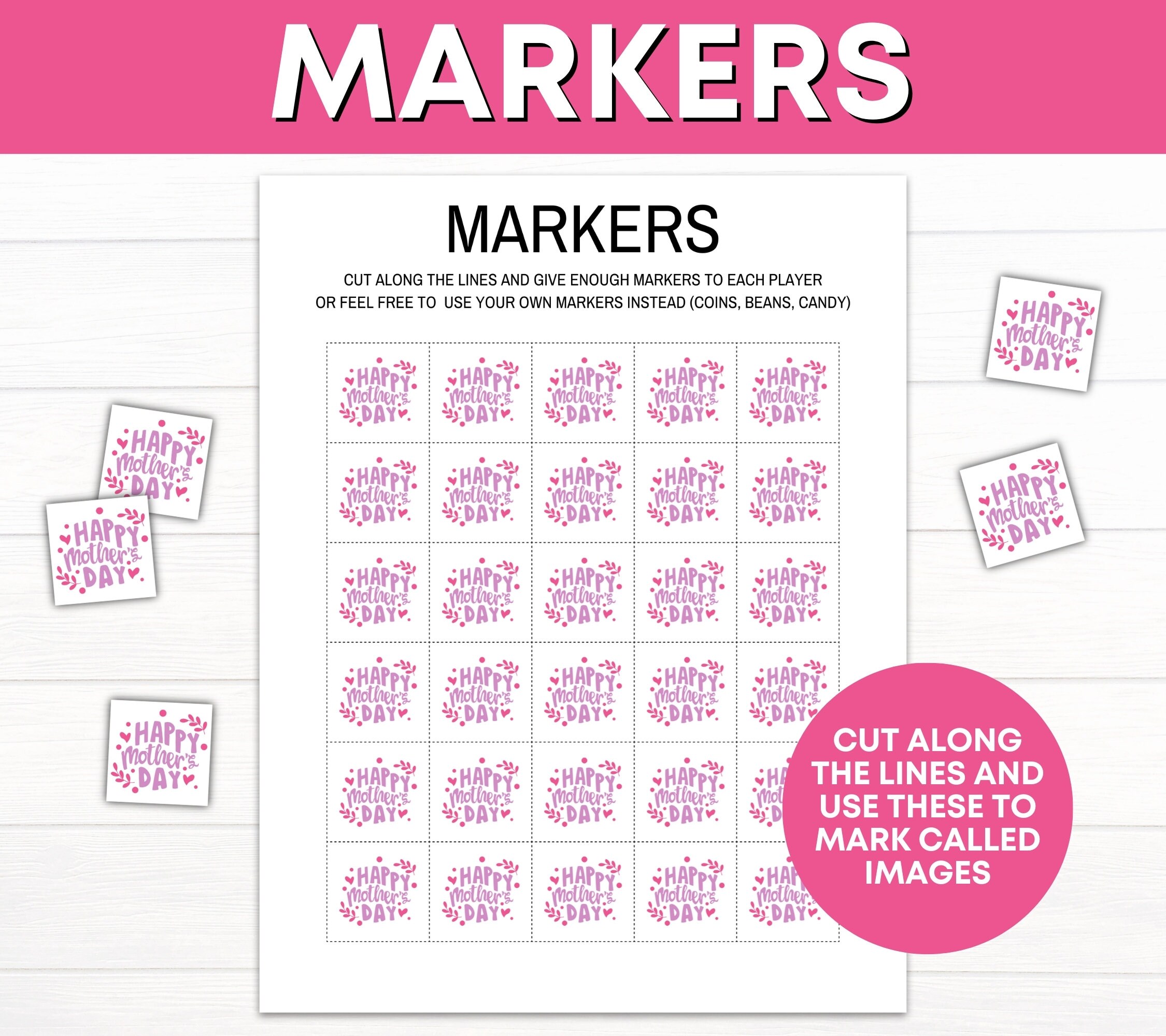 30 Mother's Day Bingo Cards Printable Game, Mothers Day Party Brunch ...