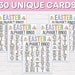 30 Easter Alphabet Bingo Game Cards Printable, Easter Party Game ...