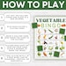 120 Vegetable Bingo Cards Printable Game, Vegetable Bingo Boards ...