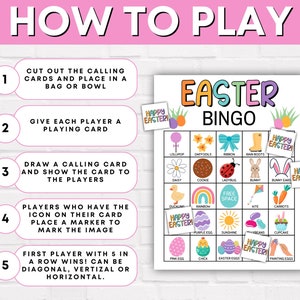 30 Easter Bingo Cards Printable Game, Easter Bingo Boards Activity for ...