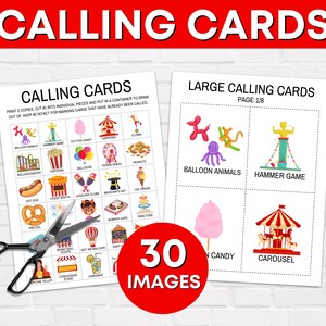 120 Carnival Bingo Cards Printable Game, Carnival Party Bingo Boards ...