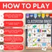 30 School Classroom Bingo Cards Printable Game, First Day Back to ...