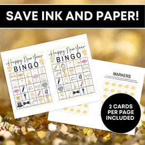 30 New Years Bingo Cards Printable Game, New Years Eve Bingo Boards ...