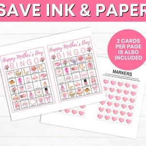 30 Mother's Day Bingo Cards Printable Game, Mothers Day Party Brunch ...