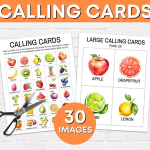 120 Fruit Bingo Cards Printable Game, Fruit Bingo Boards Game, Fruit ...