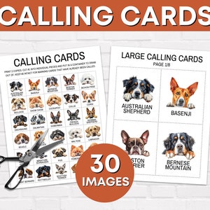 30 Dog Breed Bingo Cards Printable Game, Dog Bingo Cards Game, Dog ...