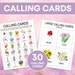 60 Flower Bingo Cards Printable Game, Floral Spring Bingo Boards Kids ...
