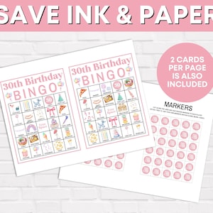 90 30th Birthday Bingo Cards Printable Game, 30th Birthday Party Bingo ...