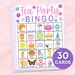 30 Tea Party Bingo Cards Printable Game, Tea Party Bridal Shower Bingo ...