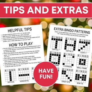 30 Christmas Bingo Card Printable Game,christmas Bingo Board,christmas ...