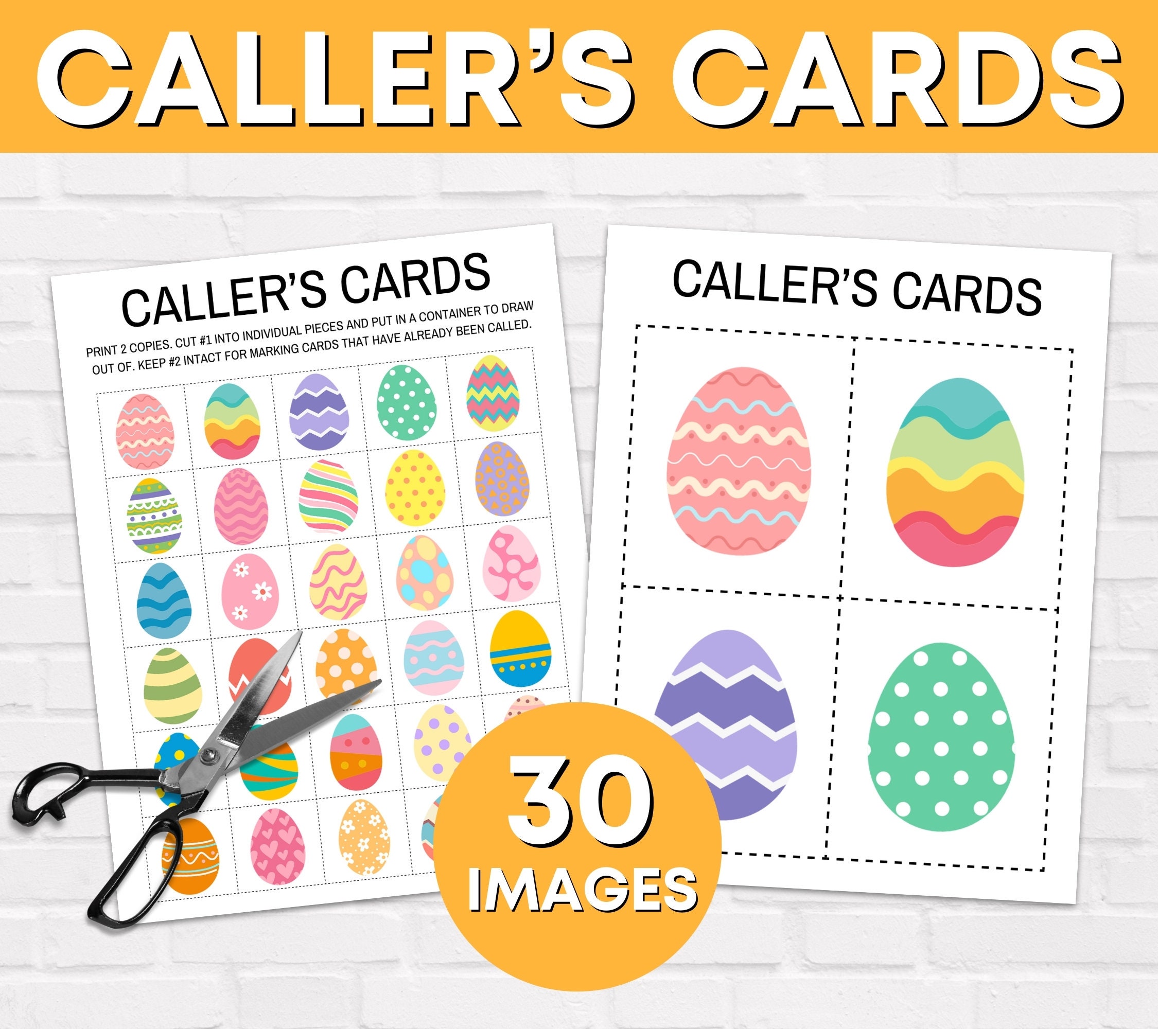 30 Easter Bingo Cards Printable Game, Easter Bingo Boards Activity for ...