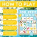 120 Pool Party Bingo Cards Printable Game, Summer Pool Party Birthday ...