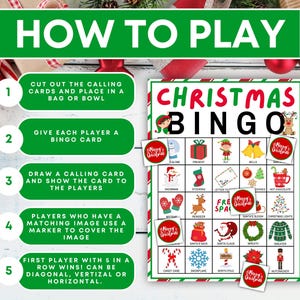 60 Christmas Bingo Card Printable Game,christmas Bingo Board Game for ...