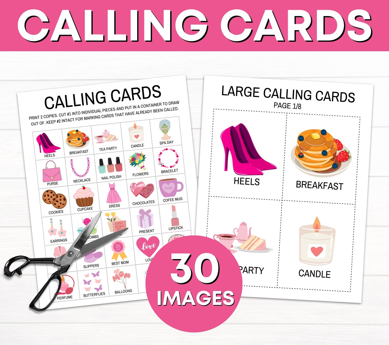 30 Mother's Day Bingo Cards Printable Game, Mothers Day Party Brunch ...