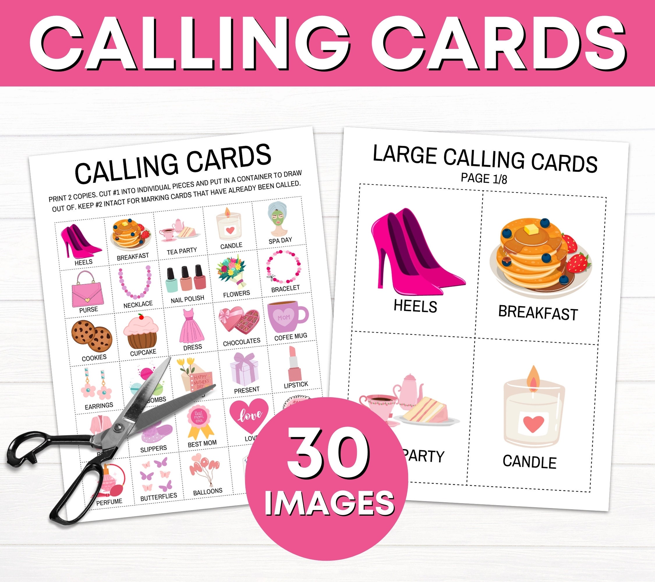 30 Mother's Day Bingo Cards Printable Game, Mothers Day Party Brunch ...