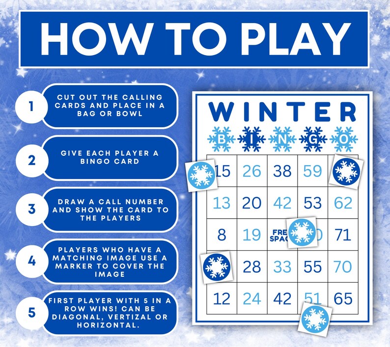 30 Winter Bingo Cards Printable Game,winter Bingo Board Activity for ...