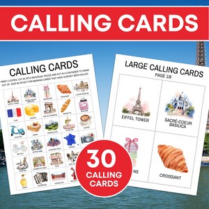 30 France Bingo Cards Printable Game, Paris France Travel Bingo Boards ...