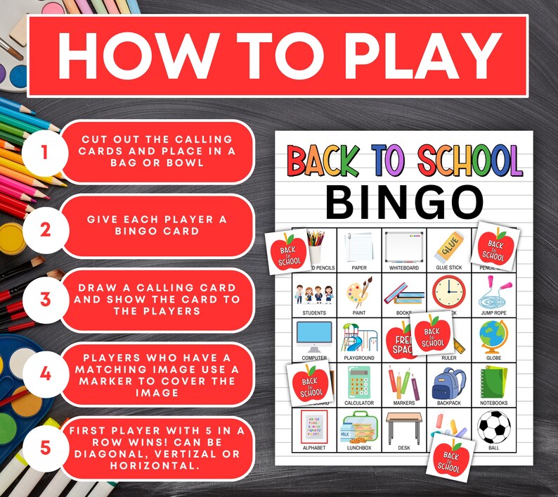 120 Back to School Bingo Cards Printable Game, First Day of School ...