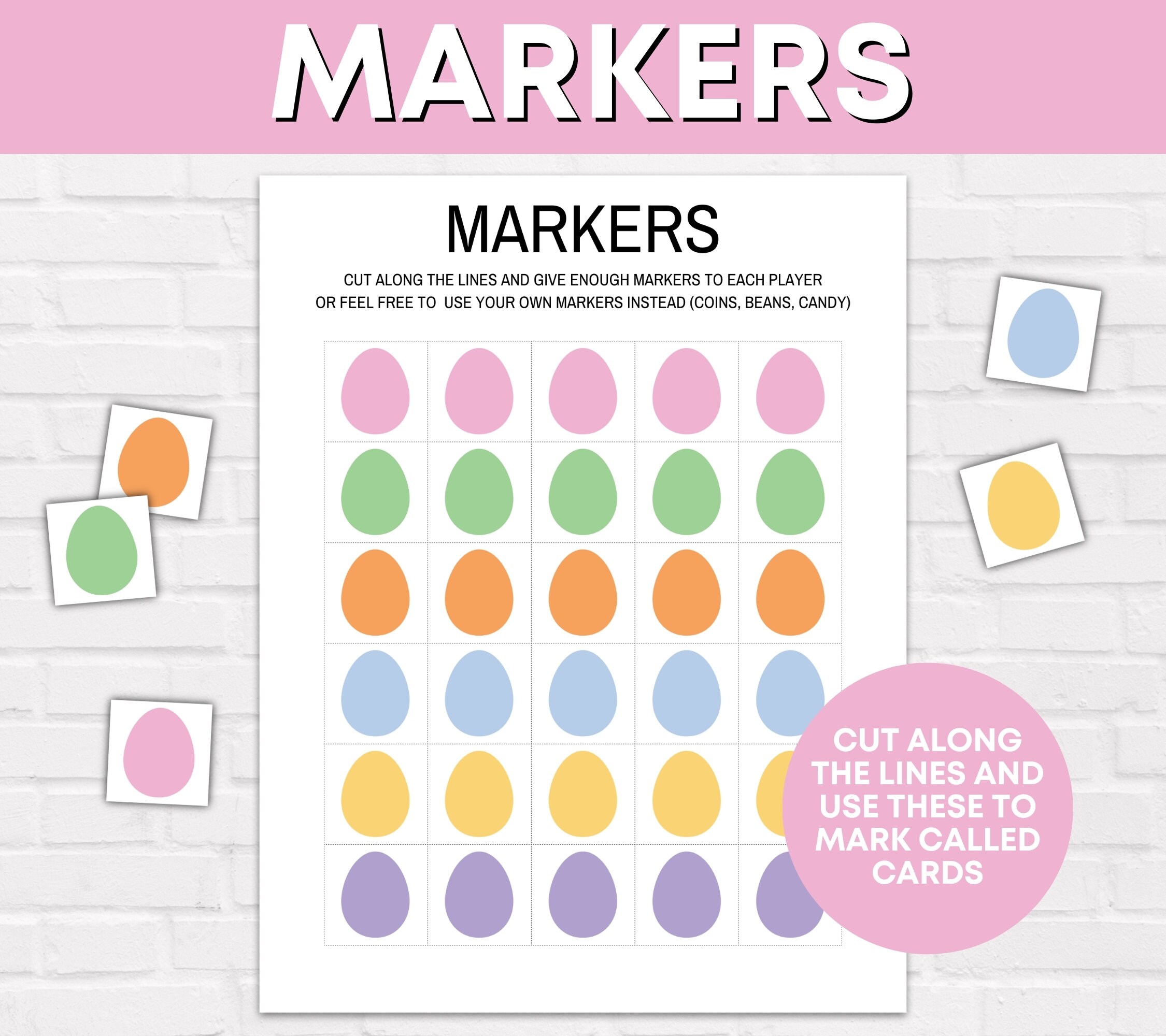 30 Easter Alphabet Bingo Game Cards Printable, Easter Party Game ...