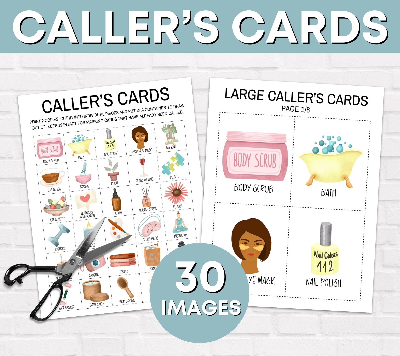 120 Self Care Bingo Game Cards Printable, Selfcare Spa Day Bingo Boards ...