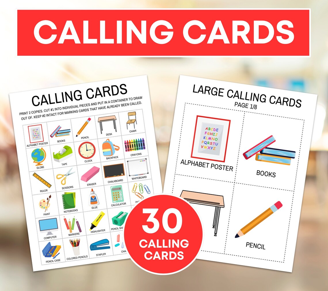 120 School Classroom Bingo Cards Printable Game, First Day Back to ...