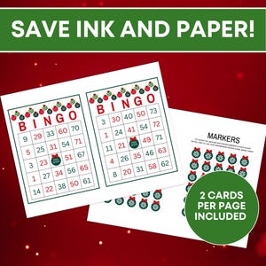 100 Christmas Bingo Card Printable Game,christmas Bingo Board Game for ...