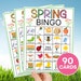90 Spring Bingo Cards Printable Game, Spring Bingo Kids Classroom ...