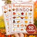 60 Fall Mingle Bingo Cards Printable Game, Fall Autumn Find Someone Who ...