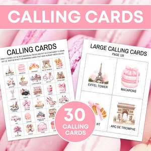 60 Paris Bingo Cards Printable Game, Pink Aesthetic Paris France Bingo ...