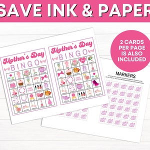 30 Mother's Day Bingo Cards Printable Game, Mothers Day Party Brunch ...