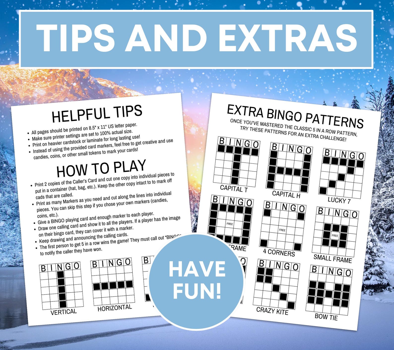 30 Winter Bingo Cards Printable Game,winter Bingo Board Activity for ...