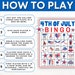 30 Fourth of July Bingo Cards Printable Game, 4th of July USA ...