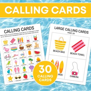 120 Summer Bingo Cards Printable Game, Summer Birthday Party Bingo Game ...