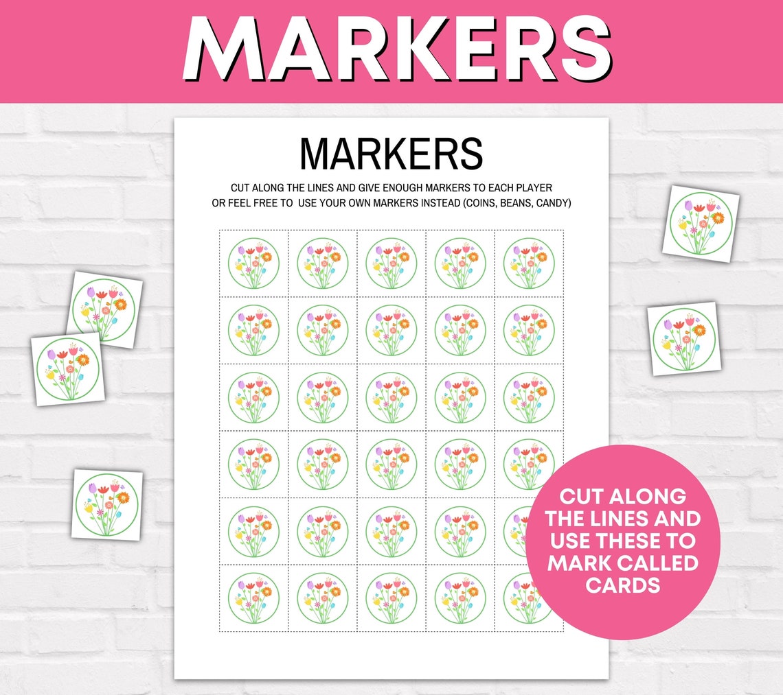 90 Spring Bingo Cards Printable Game, Spring Bingo Kids Classroom ...