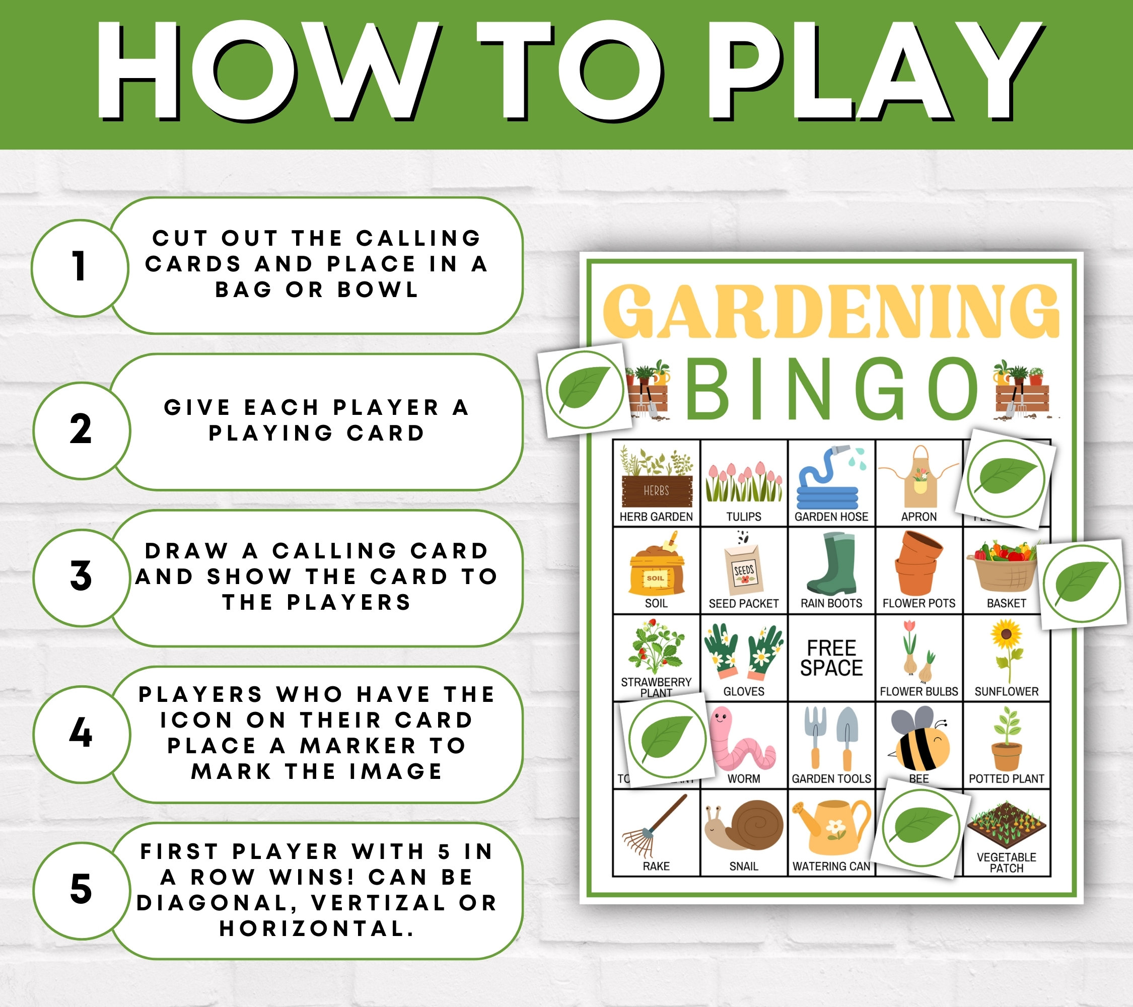 30 Gardening Bingo Cards Printable Game, Gardening Club Bingo Activity ...