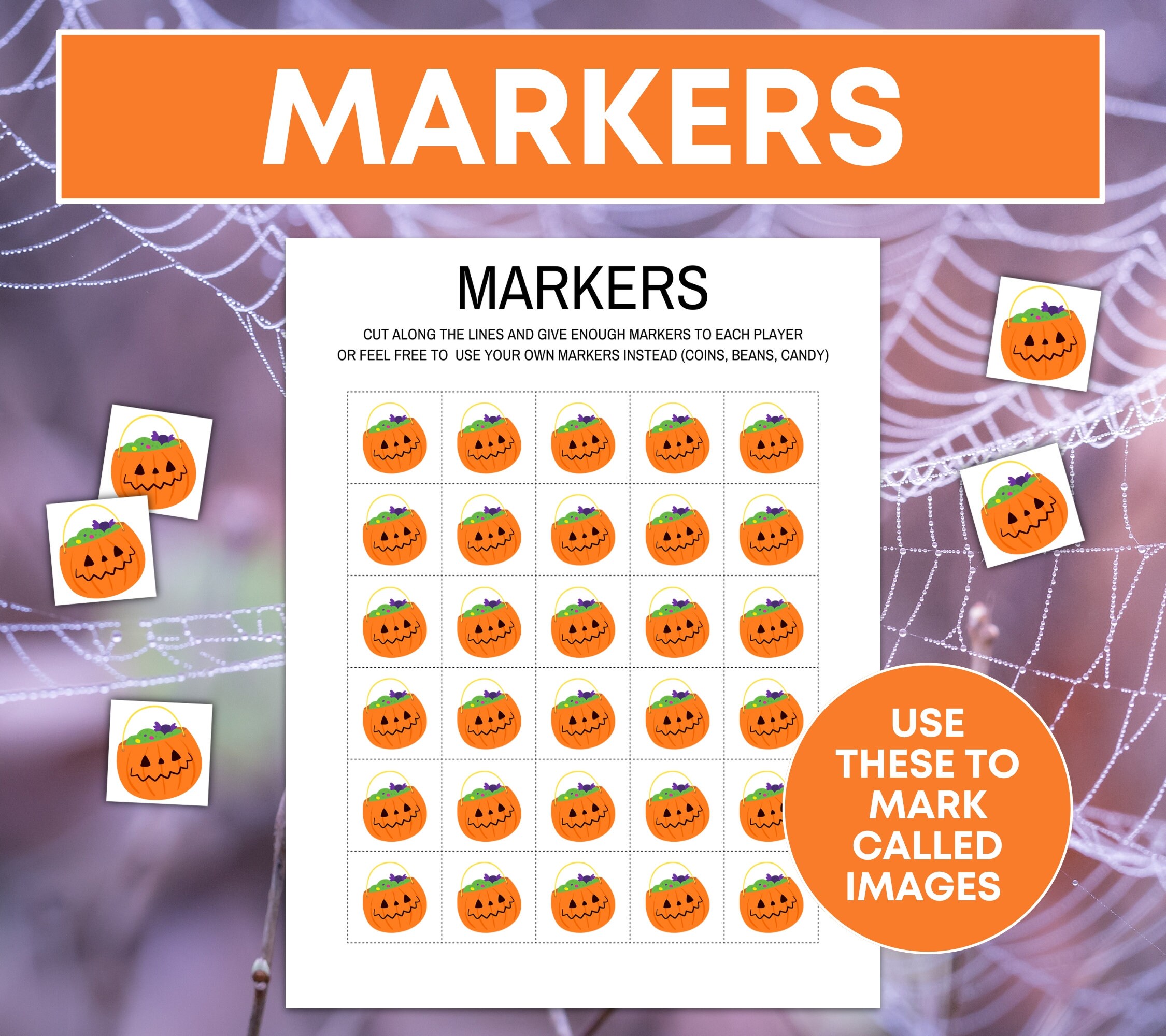 90 Halloween Bingo Cards Printable Game,halloween Fall Bingo Boards ...