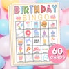 30 Birthday Bingo Cards Printable Game, Pastel Kids Birthday Bingo ...