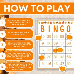 50 Fall Bingo Cards Printable Game, Fall Autumn Bingo Boards, Fall ...