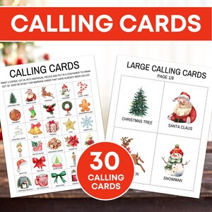 30 Christmas Bingo Card Printable Game,christmas Bingo Board,christmas ...