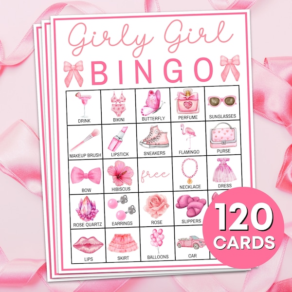 Pink Bingo Cards - Etsy