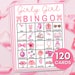 60 Girly Pink Aesthetic Bingo Cards Printable Game, Pink Girl Coquette ...