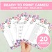 Pink Purple Floral Bridal Shower Games Printable Bundle, Flower Garden ...
