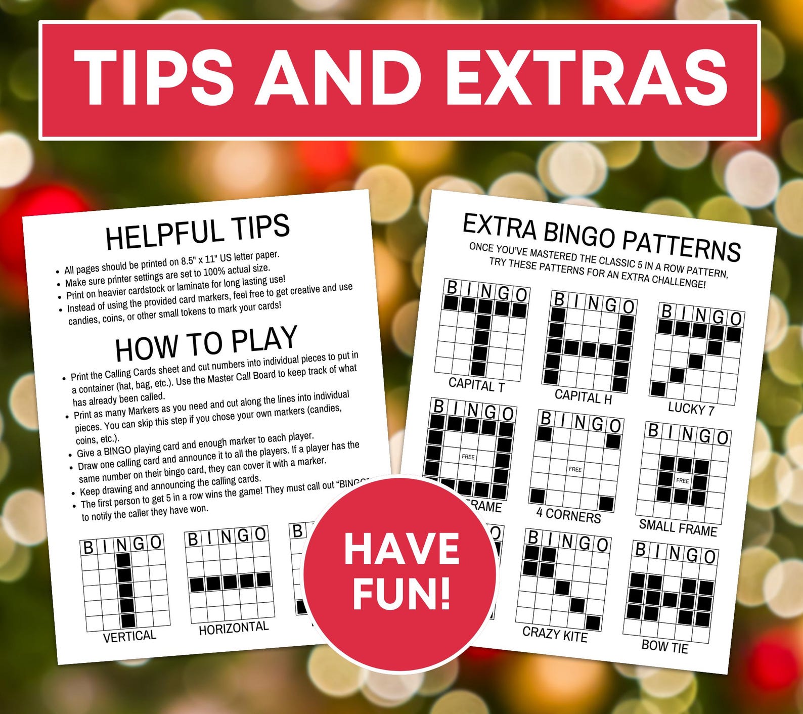 50 Christmas Bingo Card Printable Game,christmas Bingo Board Game for ...