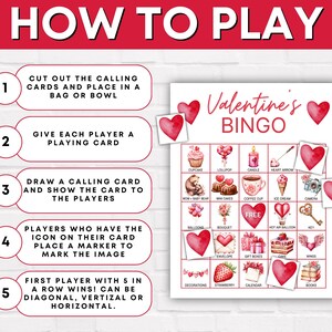 60 Valentines Bingo Game Cards Printable, Valentine's Day Bingo Cards ...