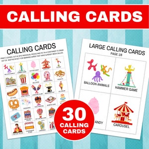 60 Carnival Bingo Cards Printable Game, Carnival Party Bingo Boards ...